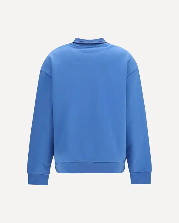 Miu Miu Crewneck Sweatshirt With Embroidered Logo And Collar